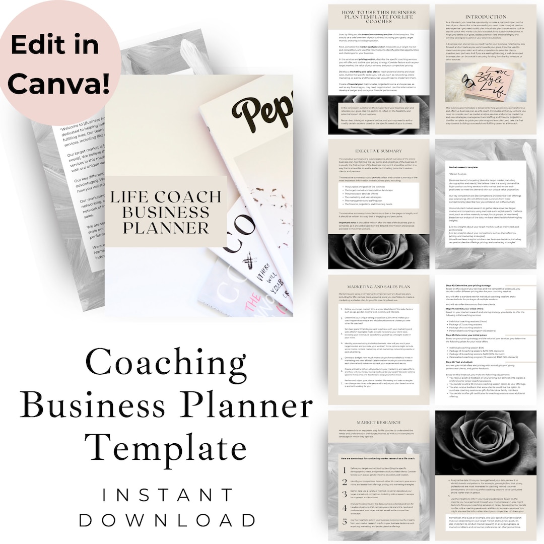 Life Coach Business Plan Template | Marketing Plan for Life Coaching ...