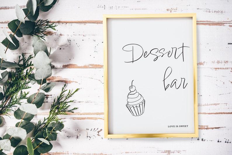 Dessert Bar Sign | Wedding & Special Event Printable Sign | Minimalist ...