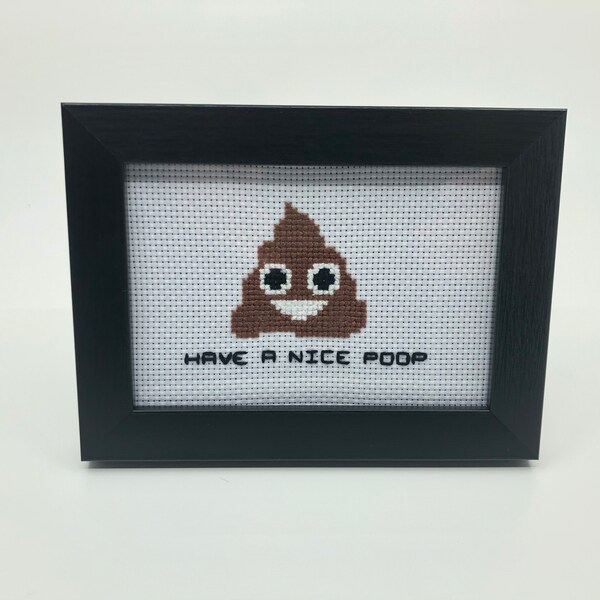 Poop Cross Stitch - Etsy