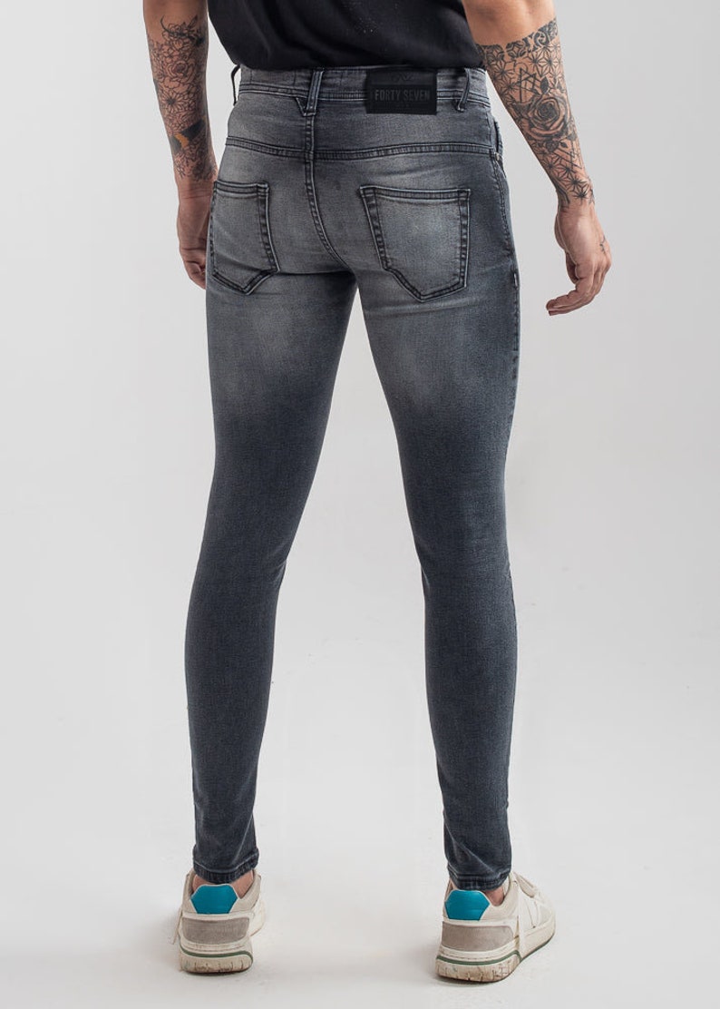 Denim Jeans Skinny Dark Grey Jeans, Men Jeans, Men's Jeans, Denim Jeans ...