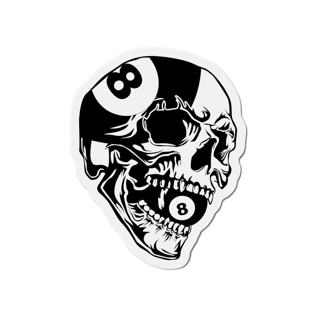 8 Ball Skull Die-cut Magnets Pool/billards - Etsy