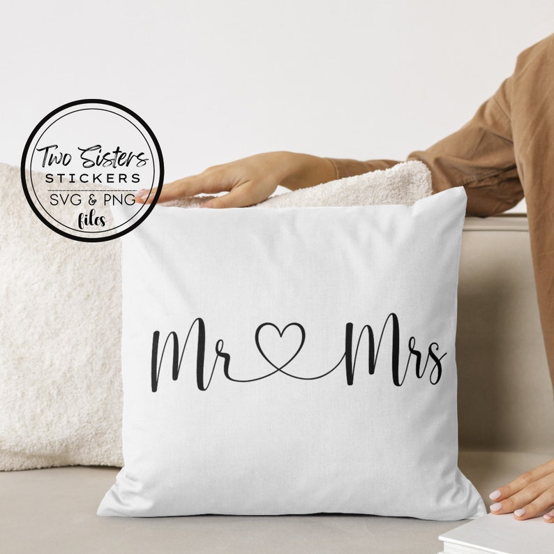 Mr and Mrs SVG PNG | Mr & Mrs Heart Svg | Wedding, Bridal Shower ...