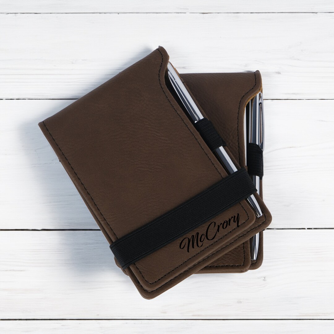 Pocket Notepad With Small Pen, Custom Leather Pocket Notepad,to Do List ...