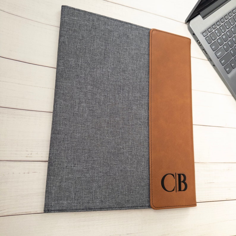 Custom Engraved Portfolio Leather Padfolio Personalized - Etsy