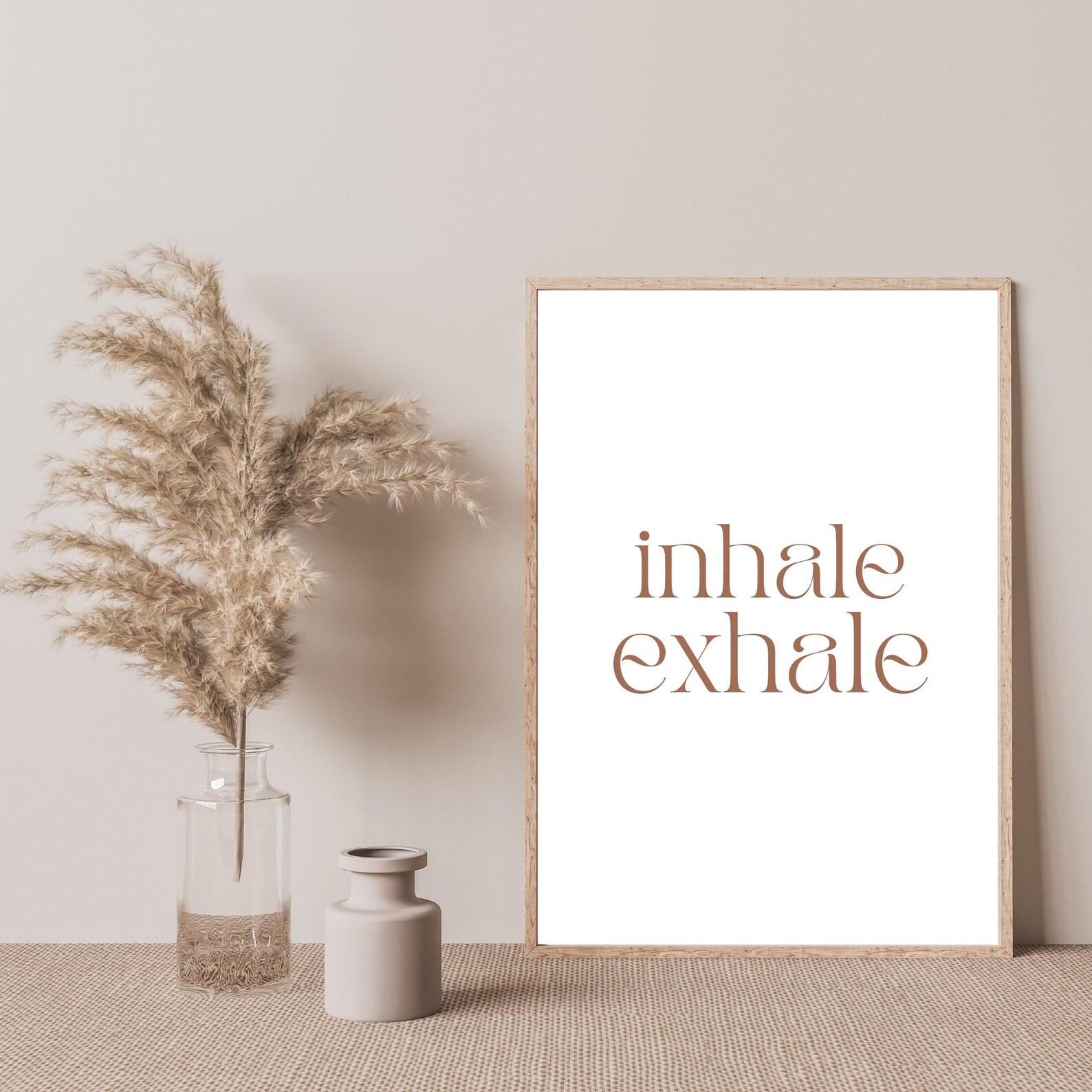 Meditation Poster Set of 2, Inhale Exhale Wall Art, Third Eye ...