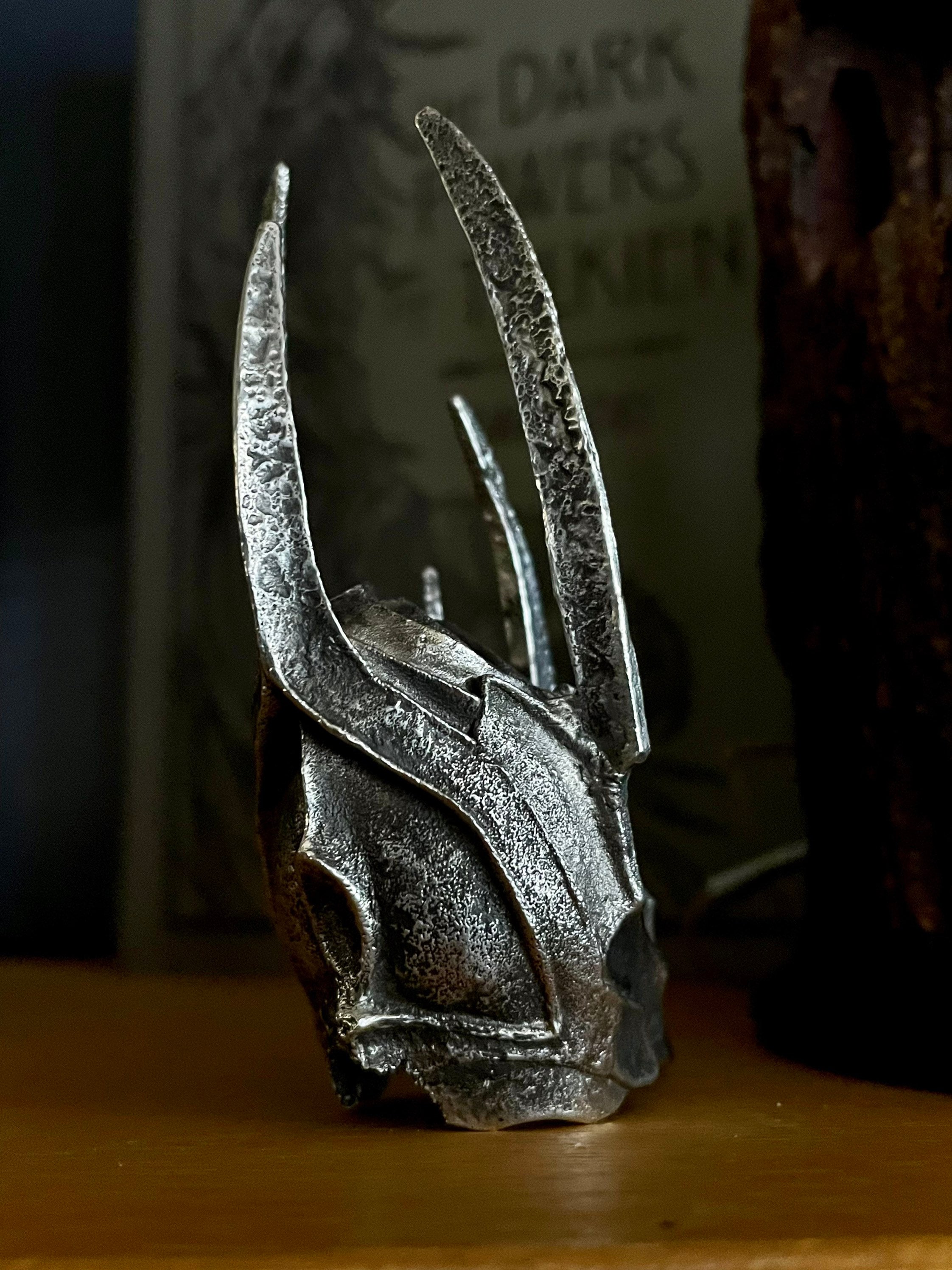 Cast Metal War Helm of Sauron - Etsy