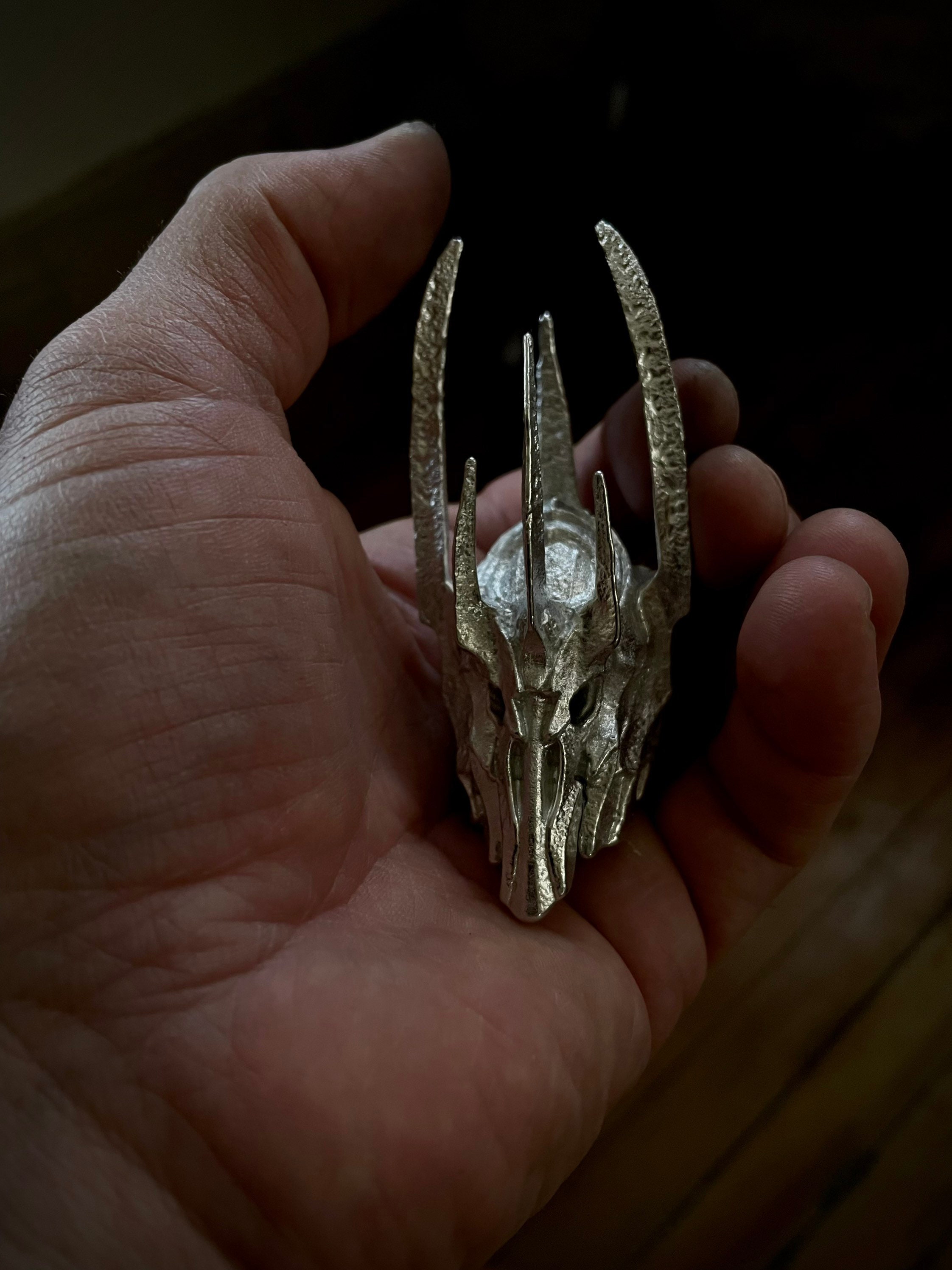 Cast Metal War Helm of Sauron - Etsy