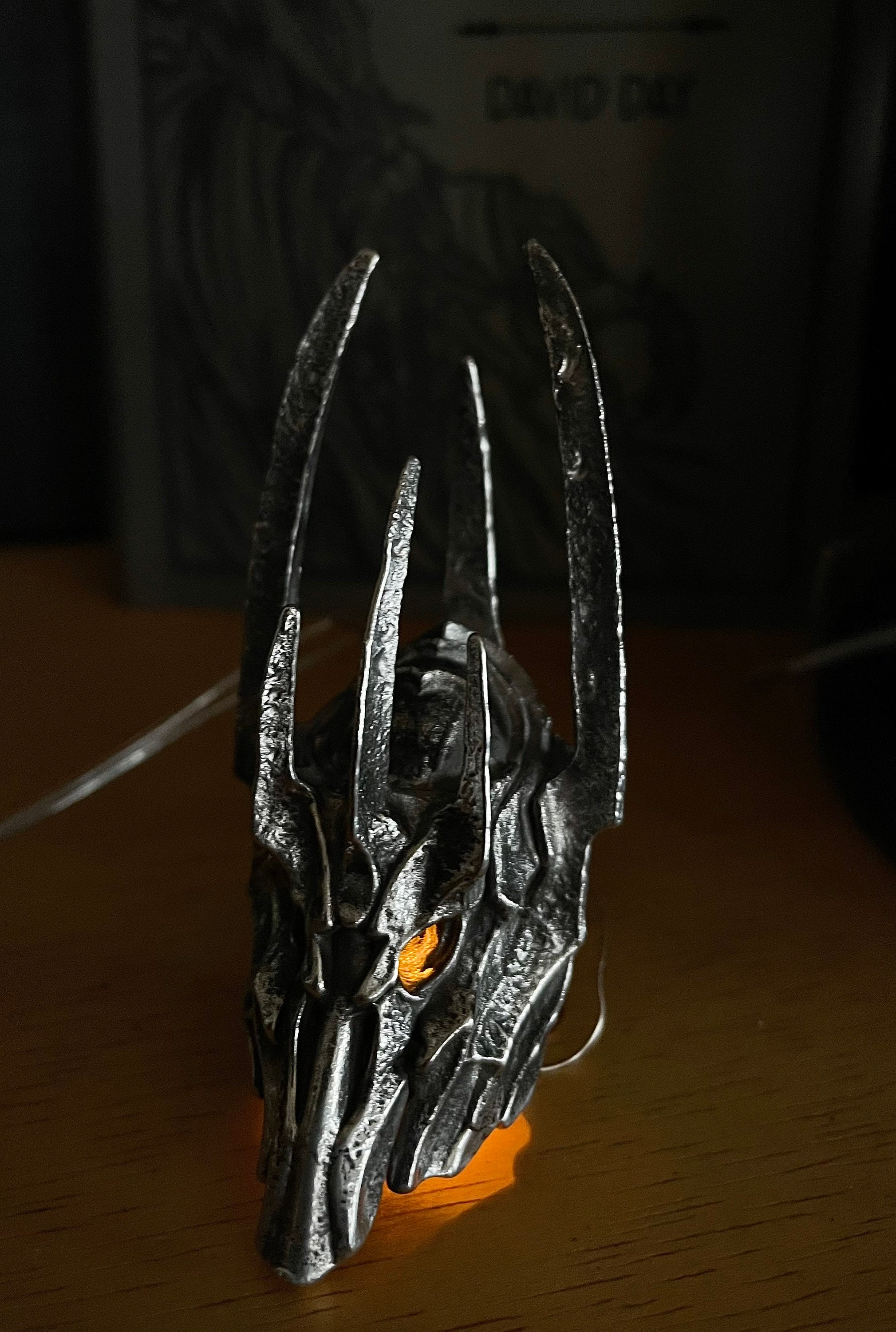 Cast Metal War Helm of Sauron - Etsy