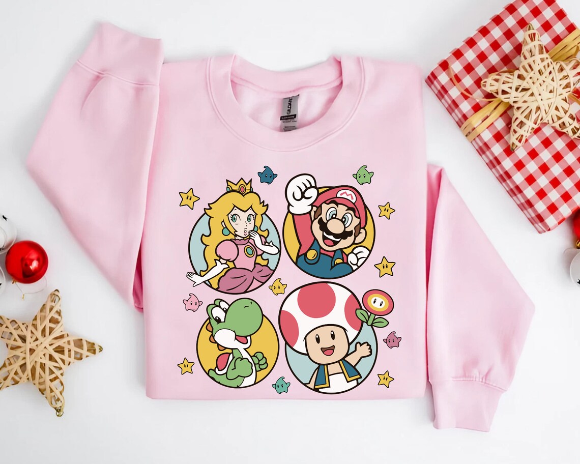 Retro Princess Peach Mario Shirt, Princess Peach Shirt,super Mario ...