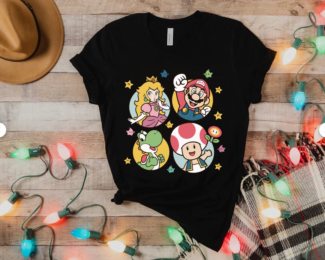 Retro Princess Peach Mario Shirt, Princess Peach Shirt,super Mario ...