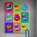Rubber Duck by Andy Warhol Bright Large Graffiti Style Wall Art Urban ...