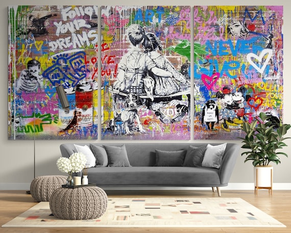 Mural De Pared De Graffiti De Gran Tamaño 100 Horas Para El Mejor