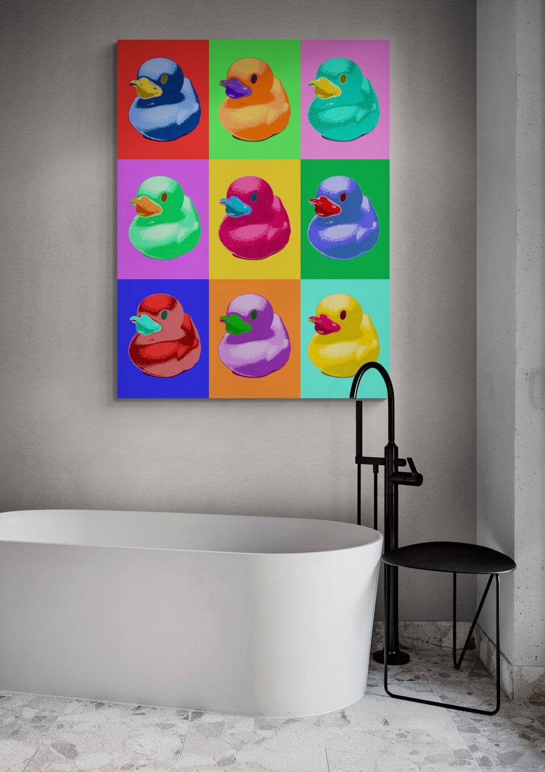 Rubber Duck by Andy Warhol Bright Large Graffiti Style Wall Art Urban ...