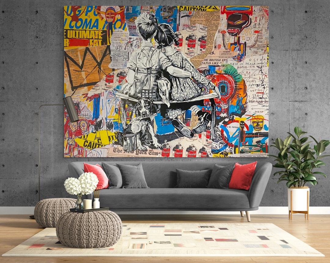 Work Well Together Bright Street Pop Art Canvas Print Wall Decor Modern ...