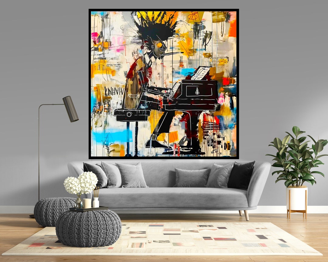 Jazz Musician Contemporary Graffiti Print Art Canvas Modern Decor Print ...