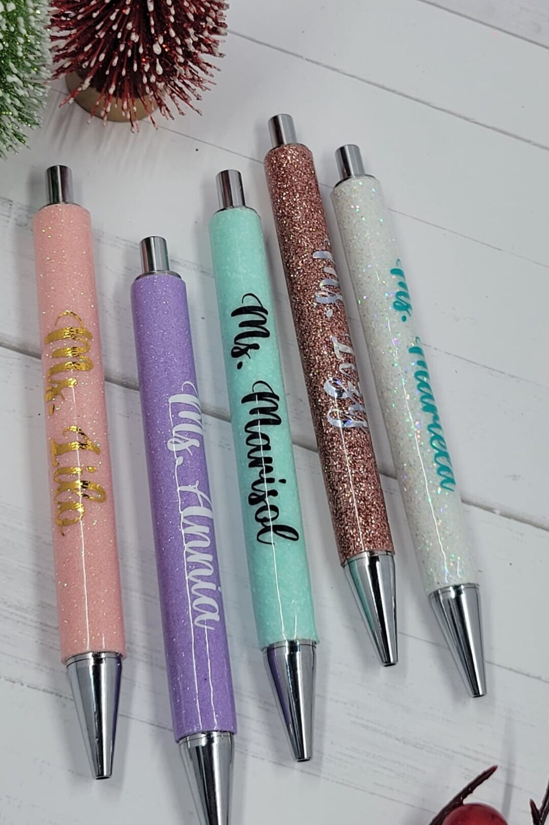 Glitter Gel Pens,custom Epoxy Resin,eastergift,uv Resin Pen,nursegift ...