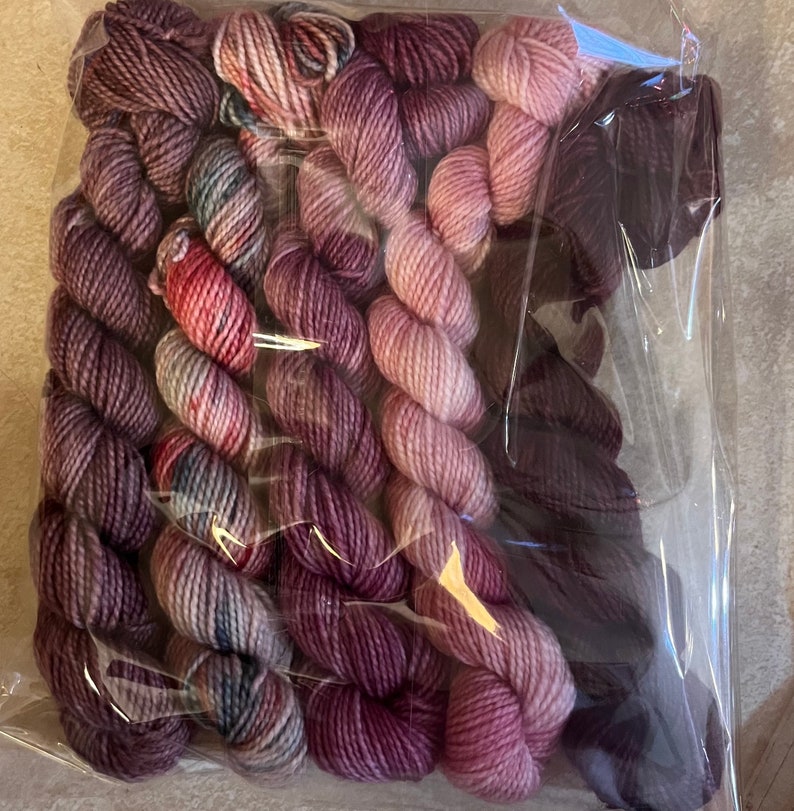 Mini Skein Bundle |mini Skeins |20 Gram Yarn |hand Dyed |tonal ...
