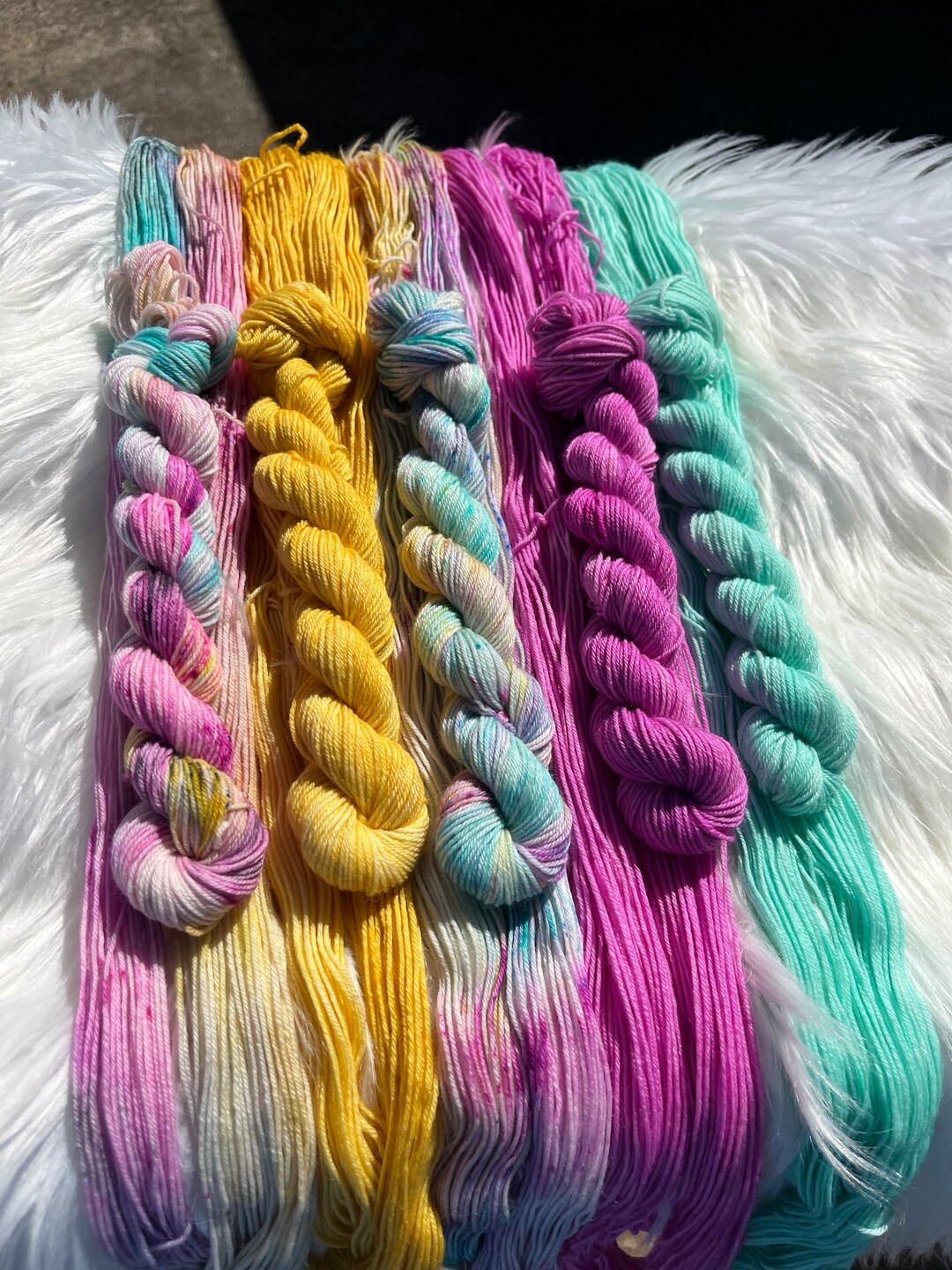 Spring Mix Mini Skein Bundle |mini Skeins |20 Gram Yarn |hand Dyed ...