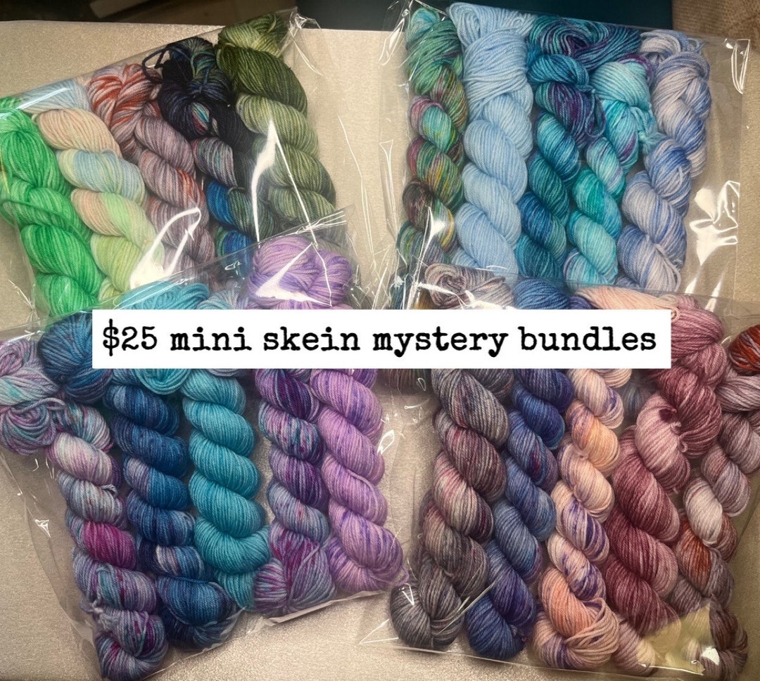 Mini Skein Bundle |mini Skeins |20 Gram Yarn |hand Dyed |tonal ...