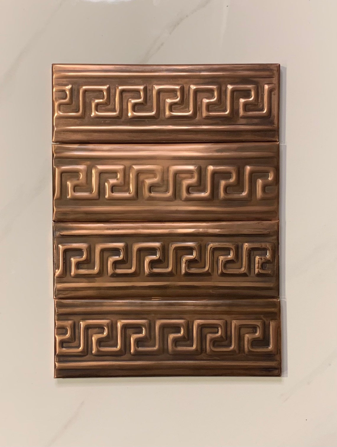 Border Copper Tiles Backsplash, Elegant Handmade Copper Wall Decor - Etsy