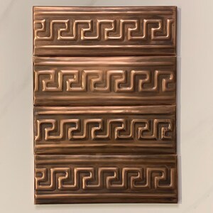 Border Copper Tiles Backsplash, Elegant Handmade Copper Wall Decor - Etsy