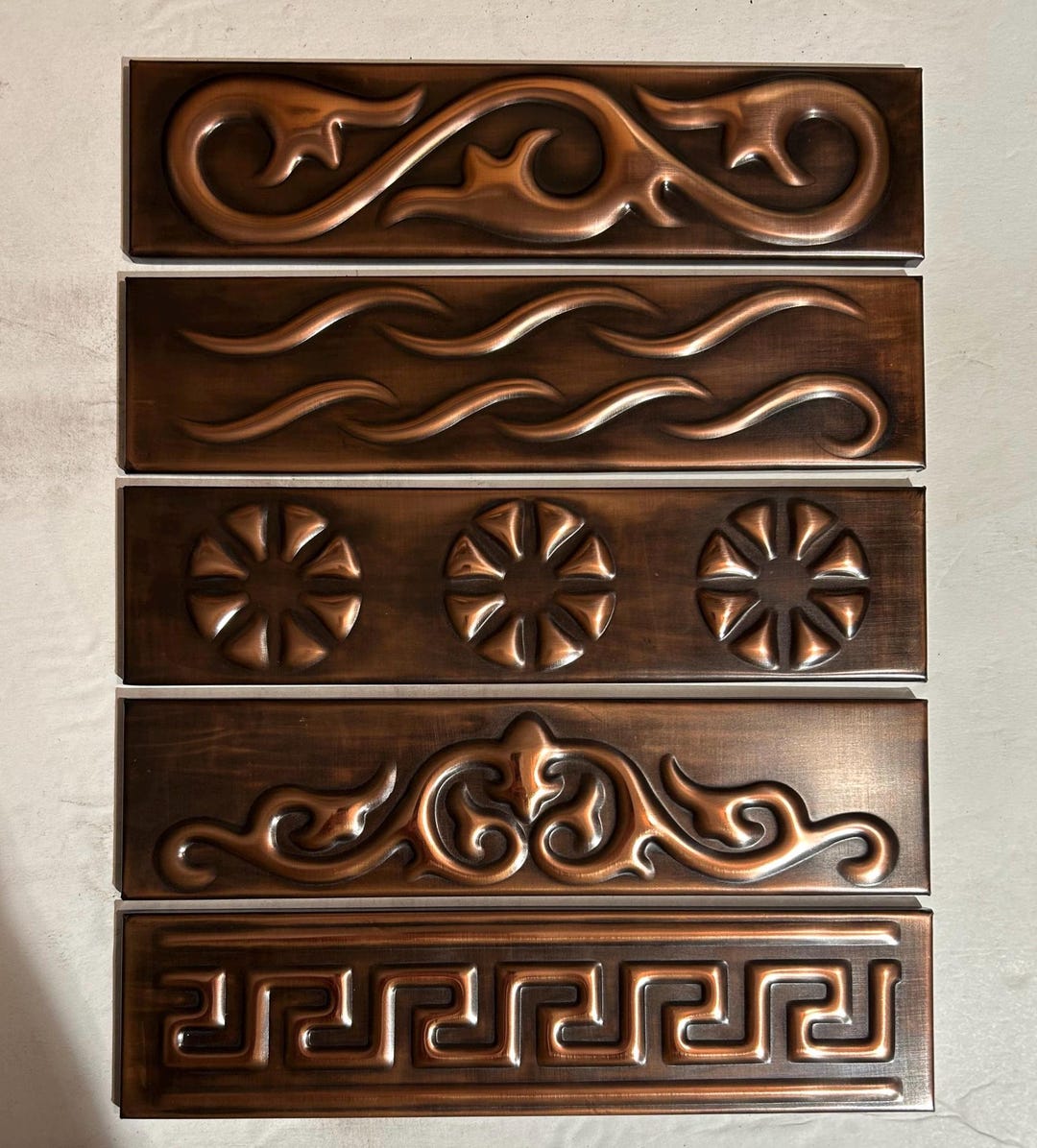 Border Copper Tiles Backsplash, Elegant Handmade Copper Wall Decor - Etsy
