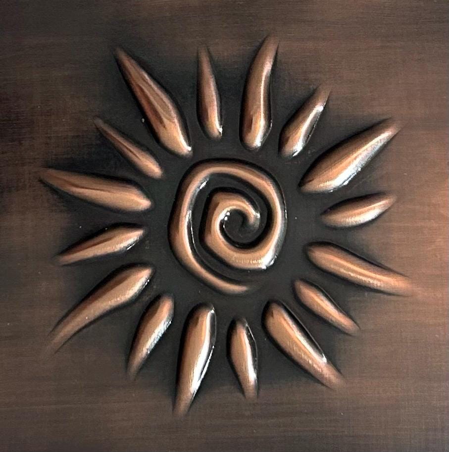 Sun Copper Tile Backsplash, Elegant Copper Wall Decor - Etsy