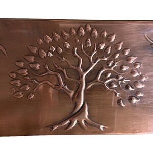 Tree of Life Copper Panel Backsplash, Elegant Copper Tile Wall Decor - Etsy