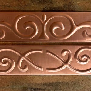 Border Copper Tiles Backsplash, Elegant Handmade Copper Wall Decor - Etsy