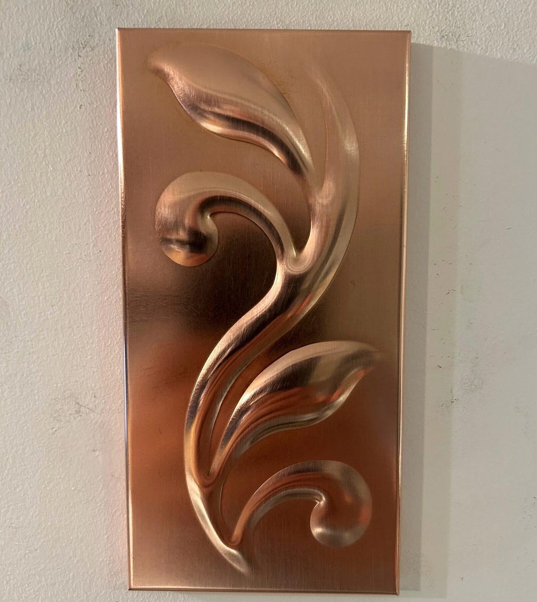 Leaf Border Copper Tile Backsplash, Elegant Handmade Copper Wall Decor ...