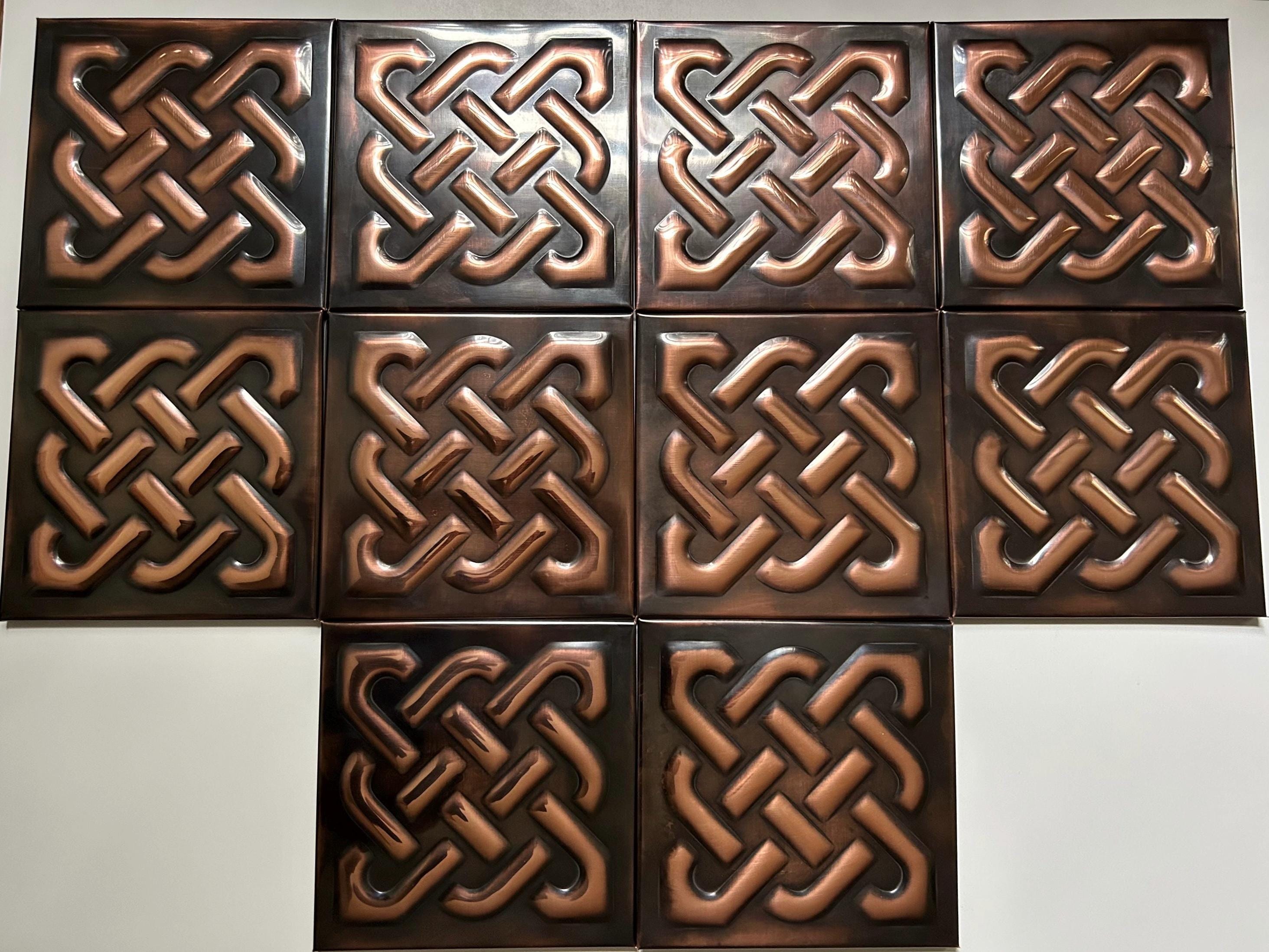 Celtic Knot Copper Tile, Panel, Backsplash - Etsy