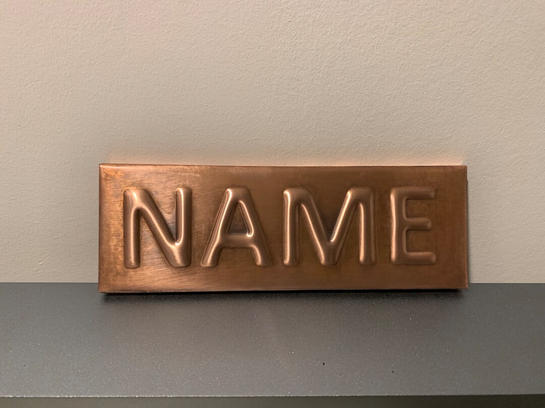 Copper Address Plaque, Custom Made Copper Signs With Your Text or ...