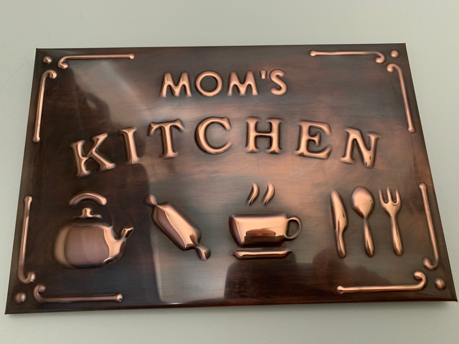 Personalized Copper Tile Backsplash , Custom Copper Sign - Etsy