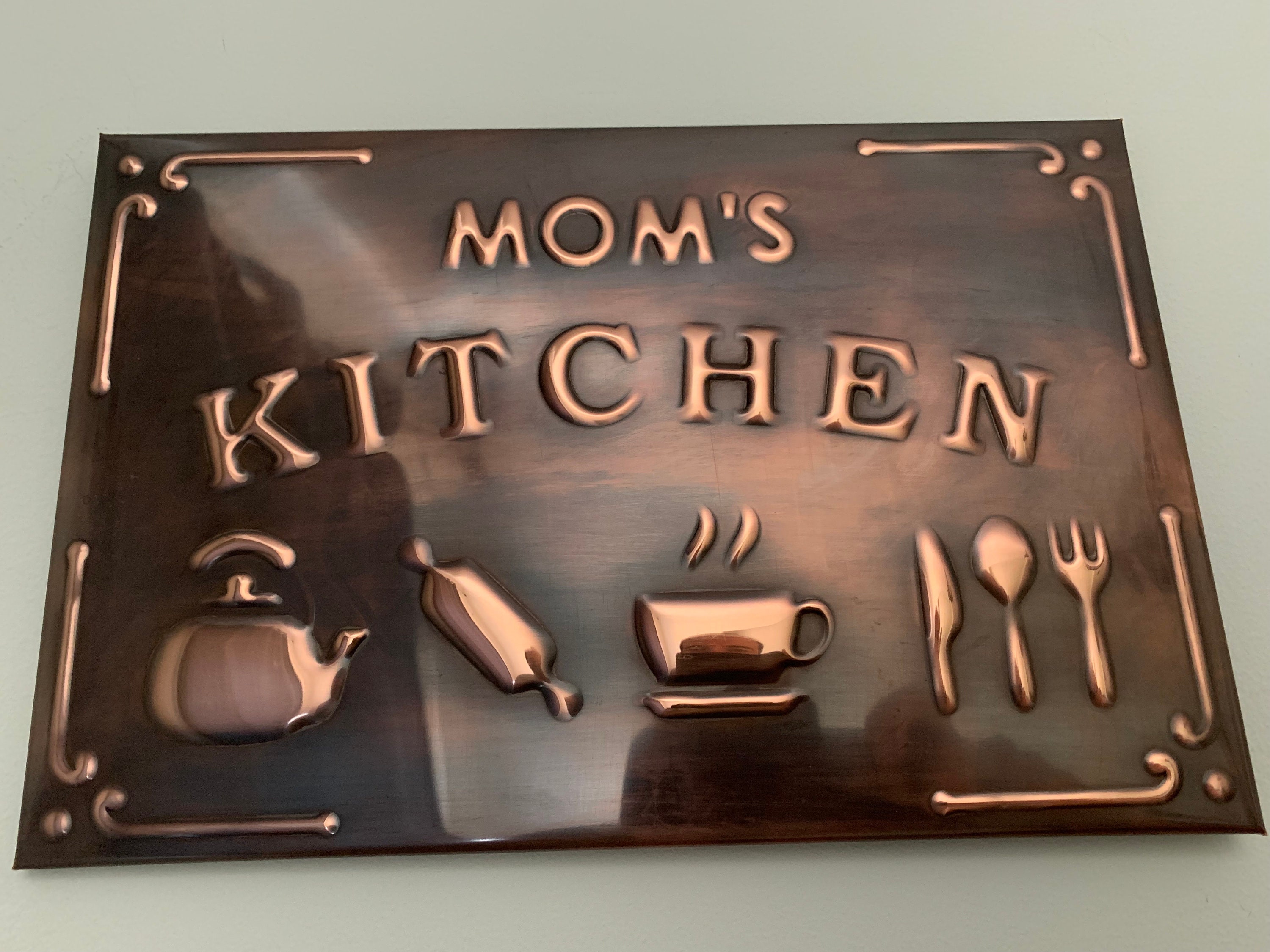 Personalized Copper Panel Backsplash Custom Copper Sign, Mom Mothers ...