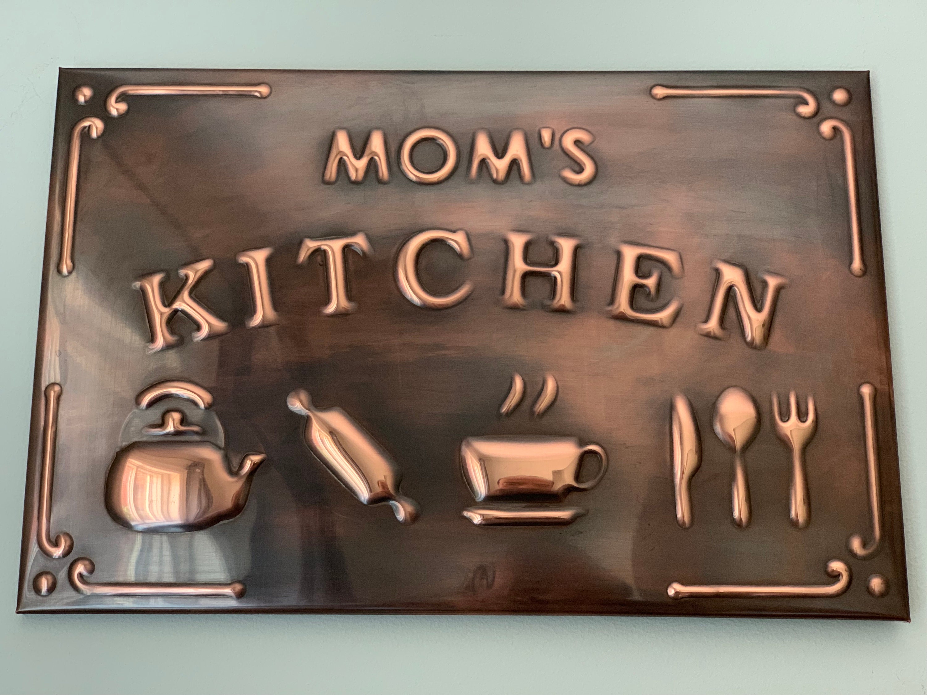 Personalized Copper Panel Backsplash Custom Copper Sign, Mom Mothers ...