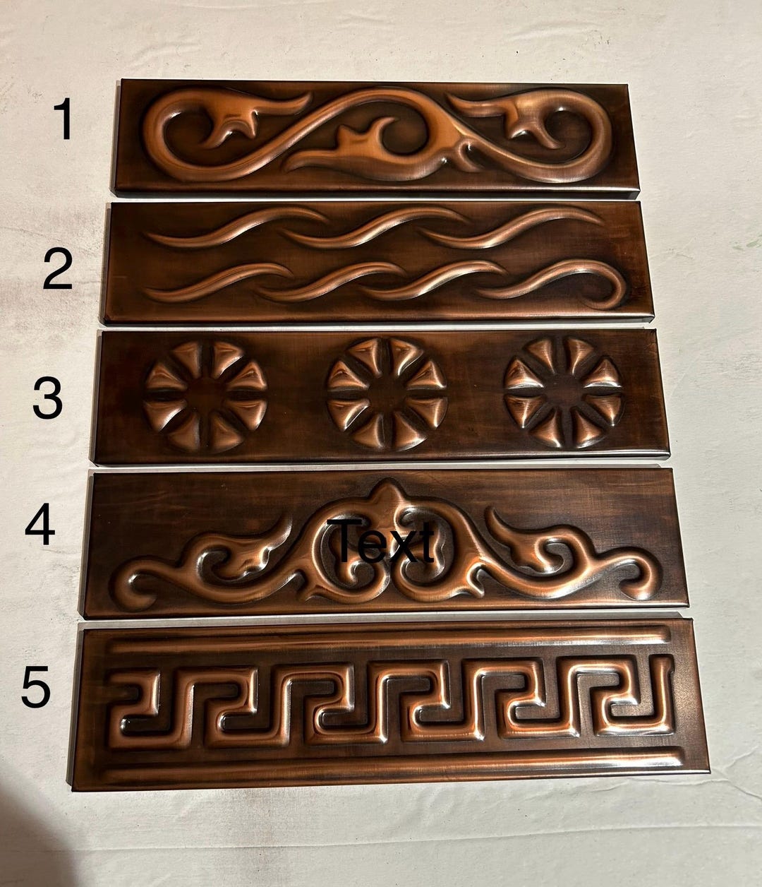 Border Copper Tiles Backsplash, Elegant Handmade Copper Wall Decor - Etsy