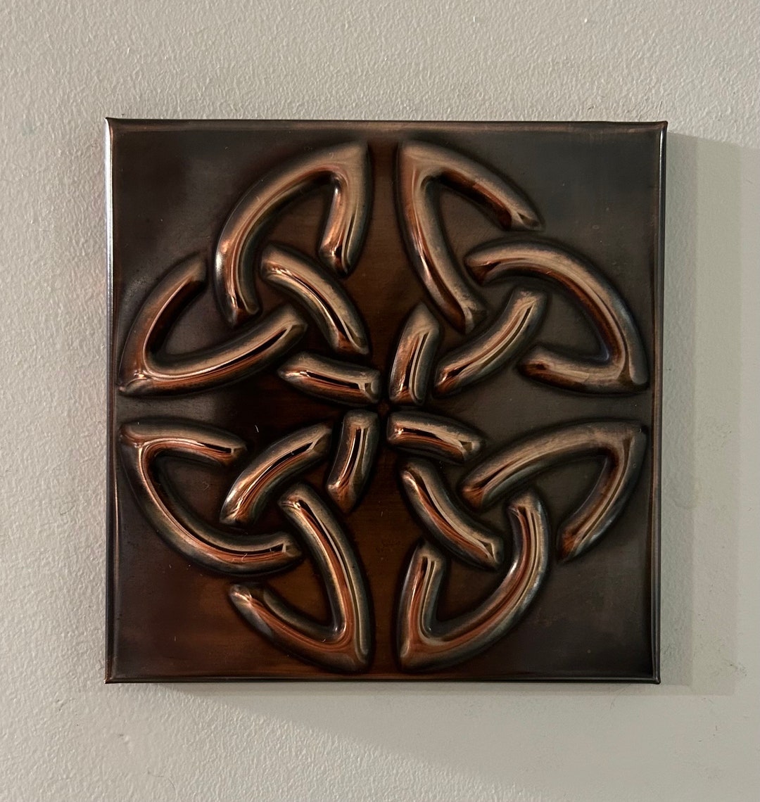 Celtic Round Knot Copper Tile, Panel, Backsplash - Etsy