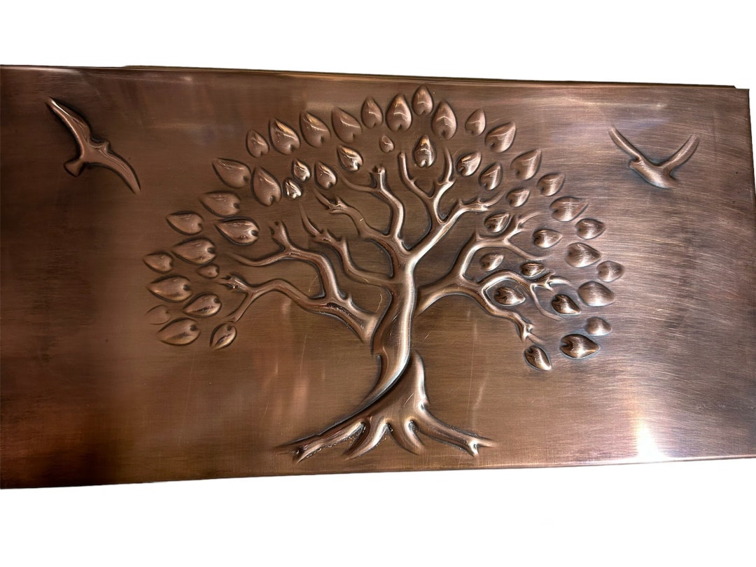 Tree of Life Copper Panel Backsplash, Elegant Copper Tile Wall Decor - Etsy