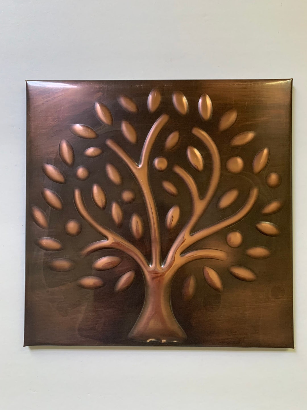 Tree of Life Copper Panel Backsplash, Copper Tile Wall Decor - Etsy