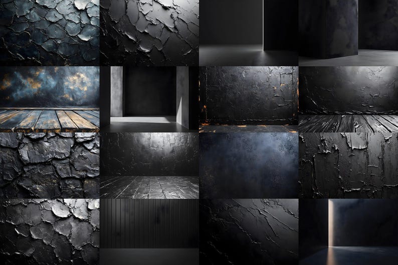 200 Black Texture Backdrops | Elegant Square Photography Background ...