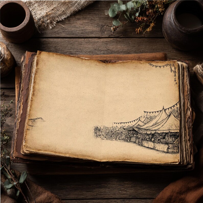 Victorian Christmas Sleigh Junk Journal Kit, Vintage Ephemera (digital ...