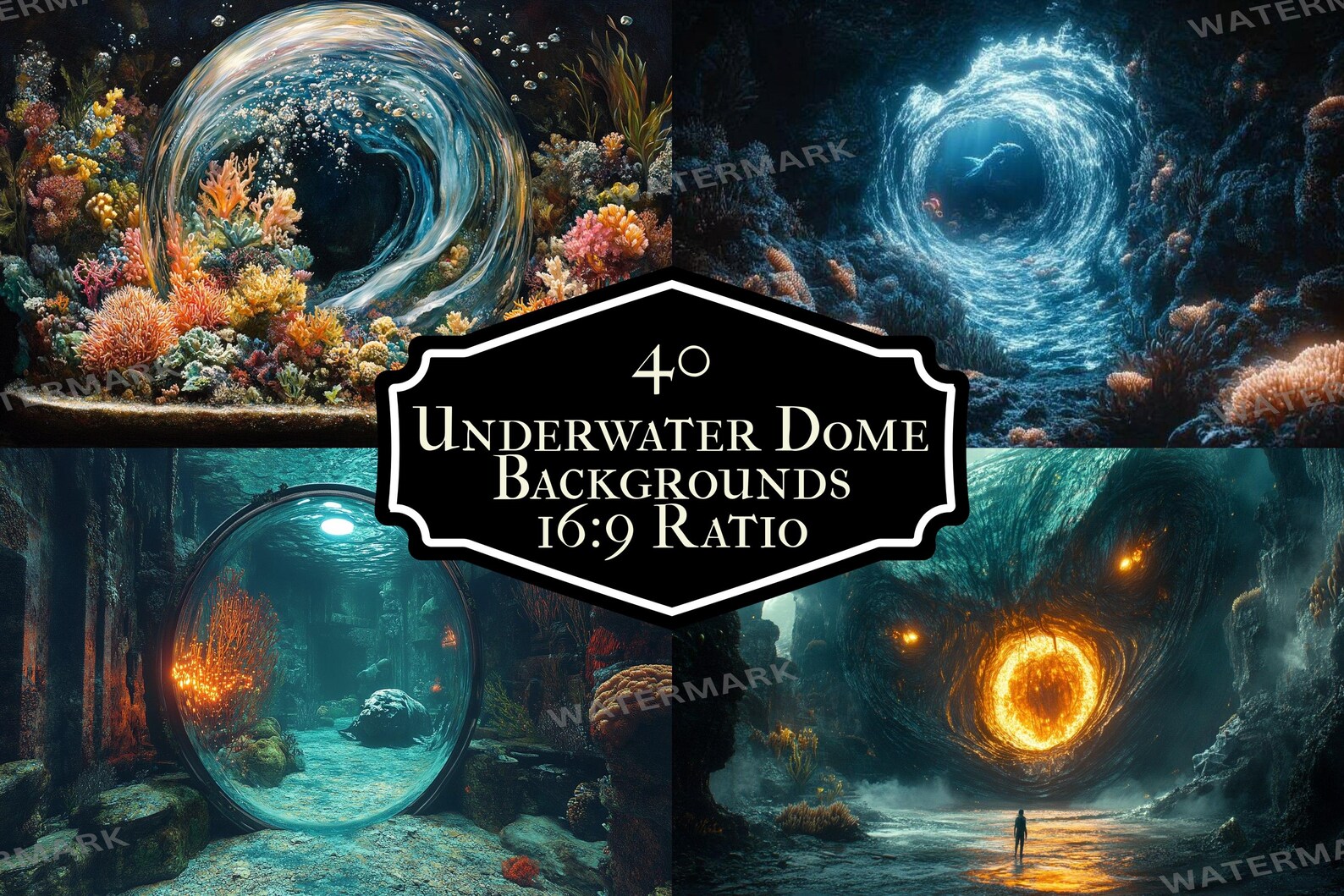 40 Underwater Dome Backdrop - Aquatic Streaming Background, Ocean ...