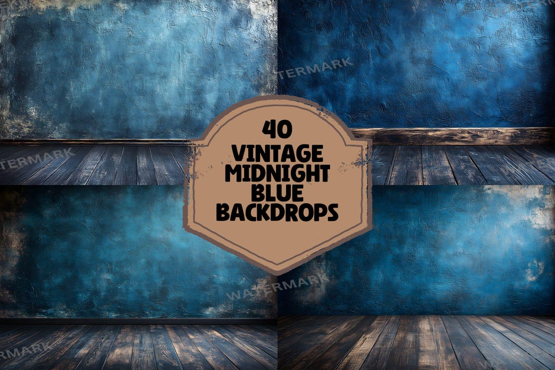40 Vintage Midnight Blue Photography Backdrops, Elegant Dark Textures ...