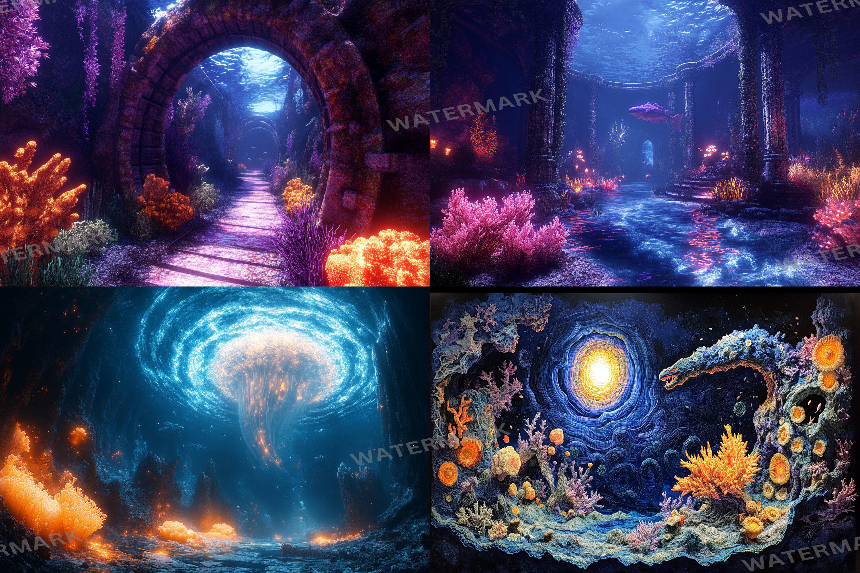 40 Underwater Dome Backdrop - Aquatic Streaming Background, Ocean ...