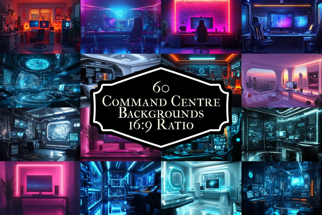 Command Centre Streaming Background, 16:9 Ratio. High-tech Military ...