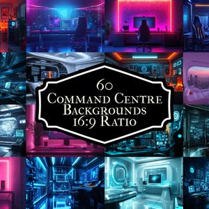 Command Centre Streaming Background, 16:9 Ratio. High-tech Military ...