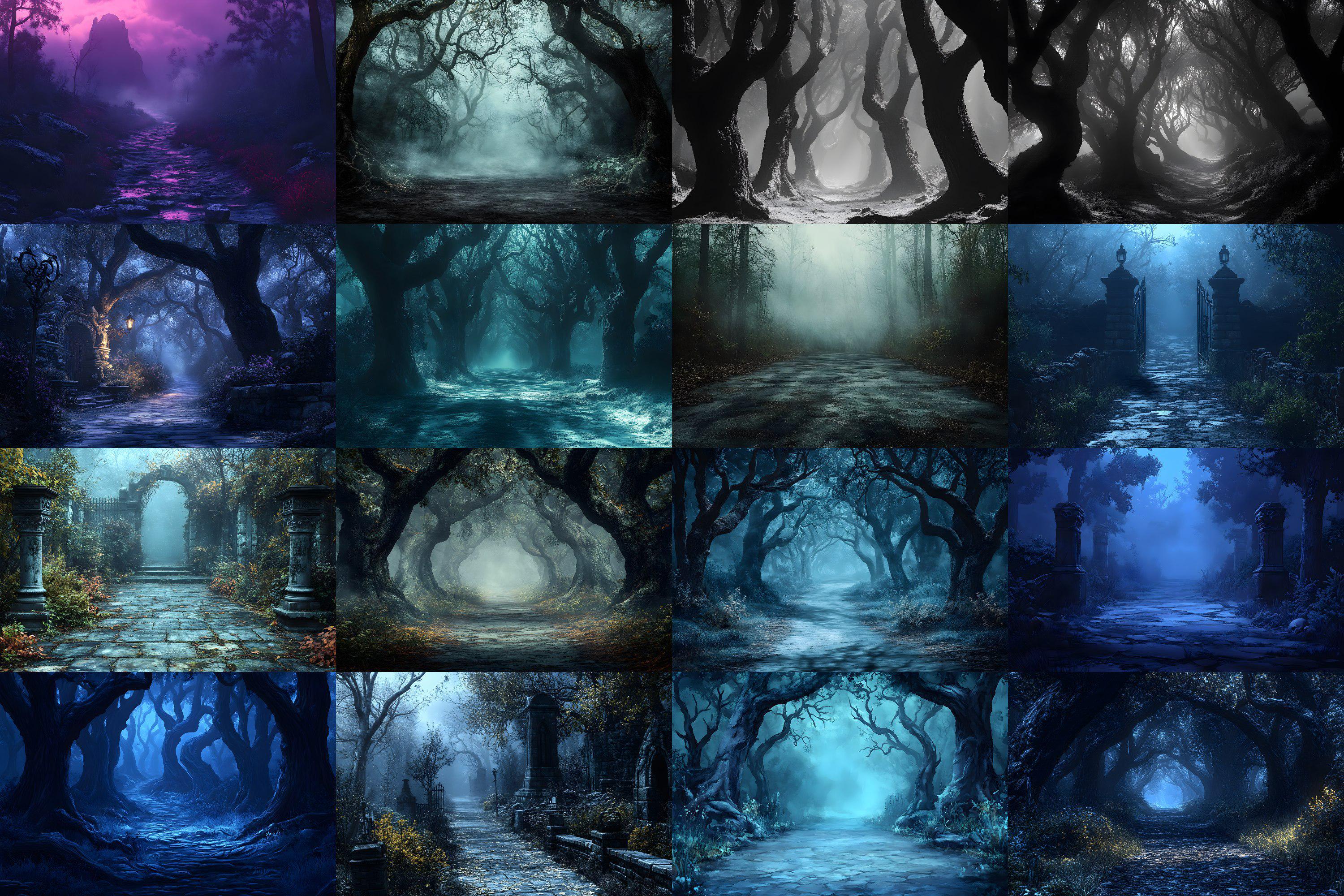 100 Spooky Forest Photography Backdrops, Haunted Halloween Scenes (pngs ...