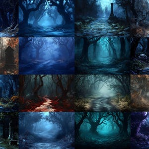 100 Spooky Forest Backdrops, Haunted Forest Backgrounds, Halloween ...