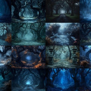 100 Spooky Forest Backdrops, Haunted Forest Backgrounds, Halloween ...