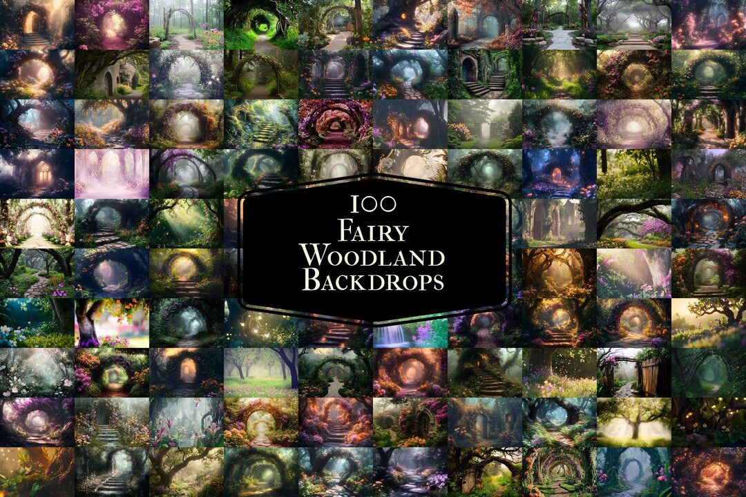 100 Fairy Woodland Backdrops – Magical Photography Backgrounds (pngs ...